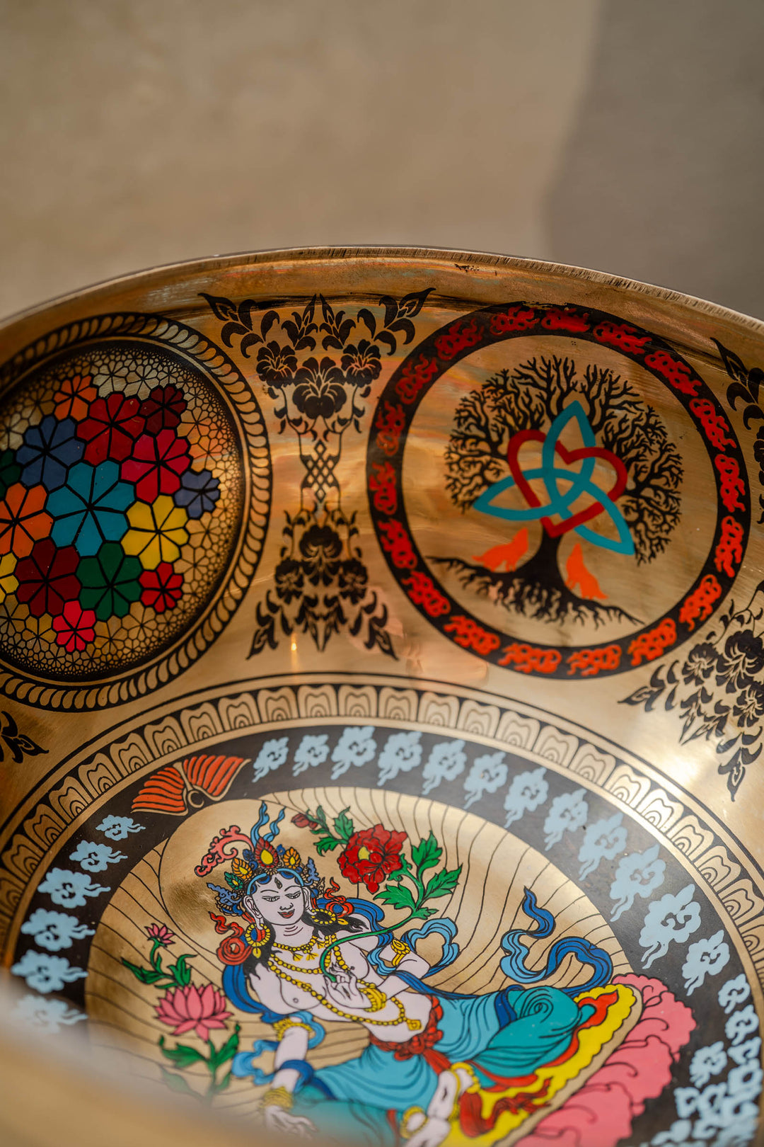 White Tara Singing Bowl – Handmade Himalayan Meditation Bowl ...