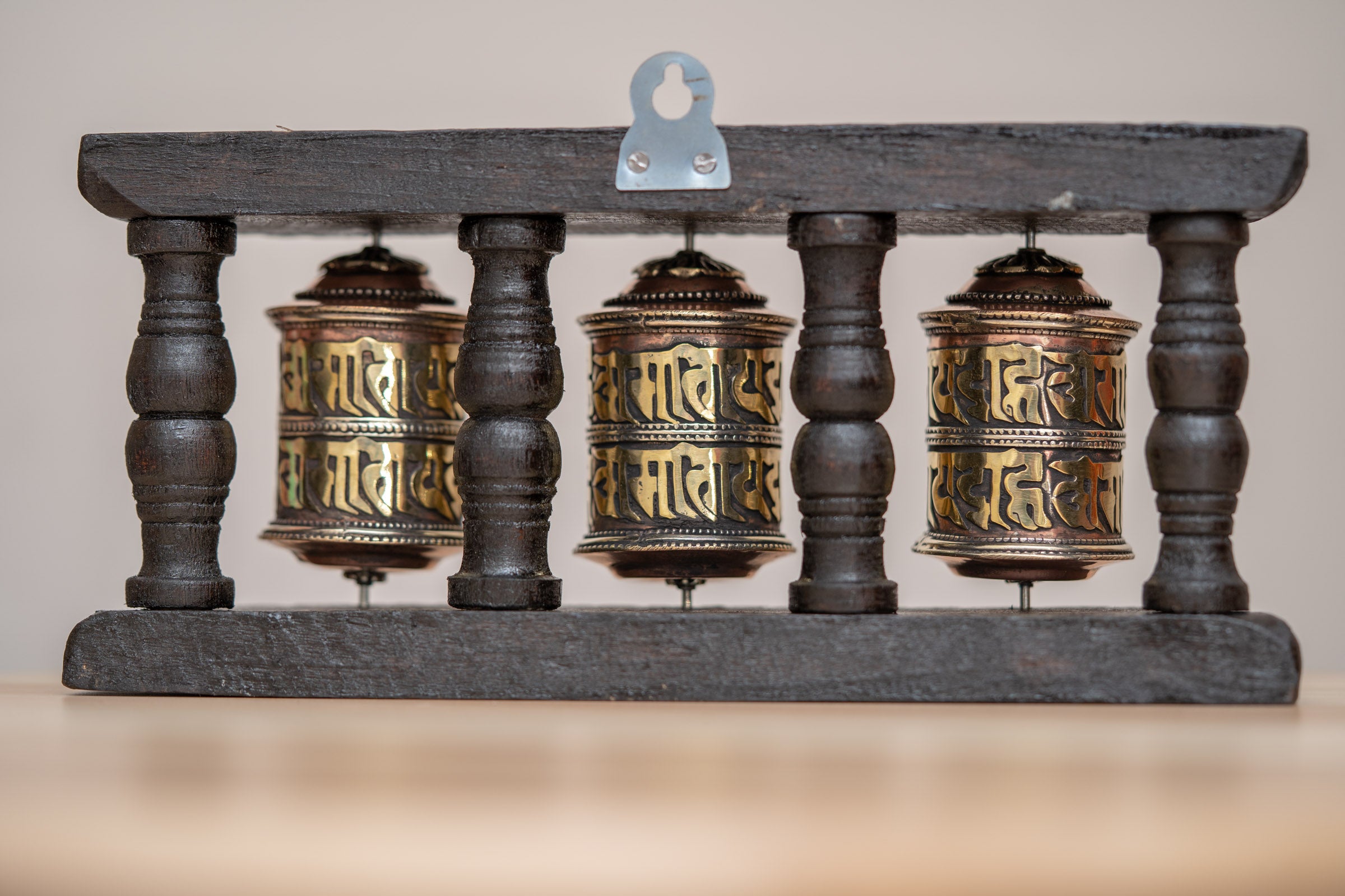 Wood Stand Prayer Wheel