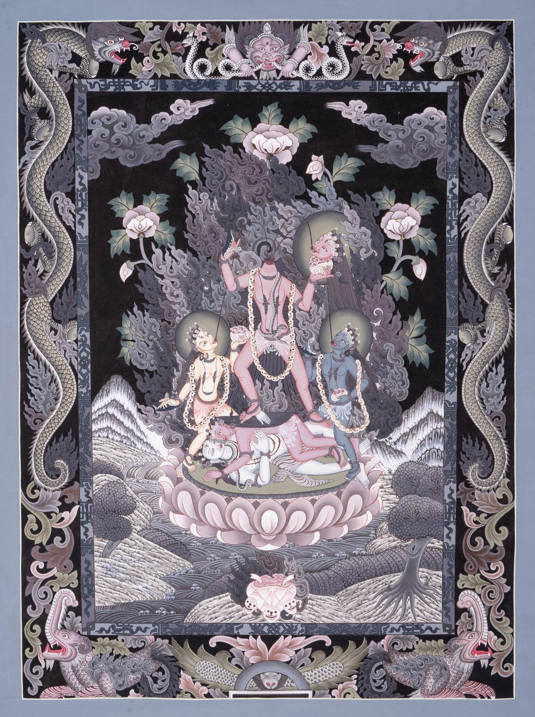 Daikini Thangka Painting- Chinnamasta Devi – Himalayas Shop